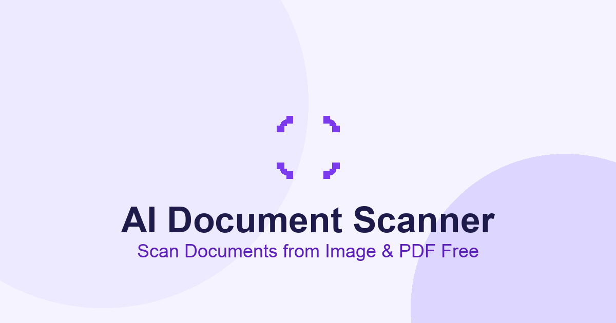AI Document Scanner - Scan Documents From Image & PDF